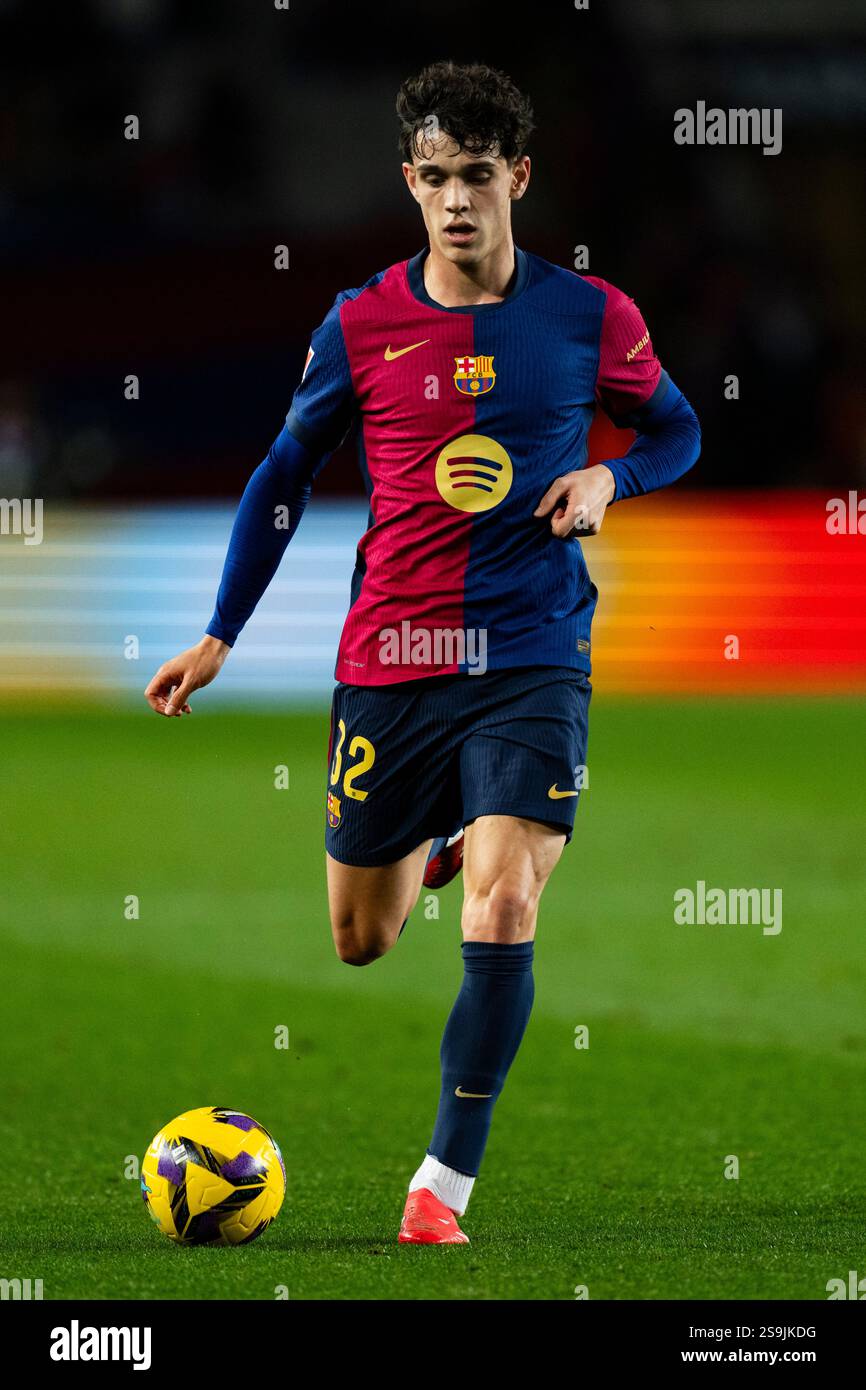 Hector Fort (FC Barcelona) in action during La Liga football match ...