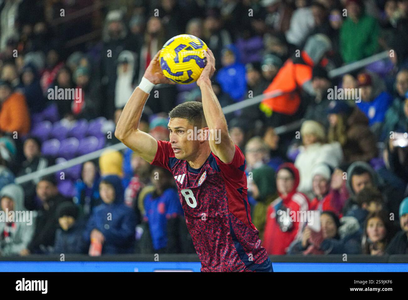Orlando, Florida, January 22, 2025, Costa Rica defender Joseph Mora #8 ...