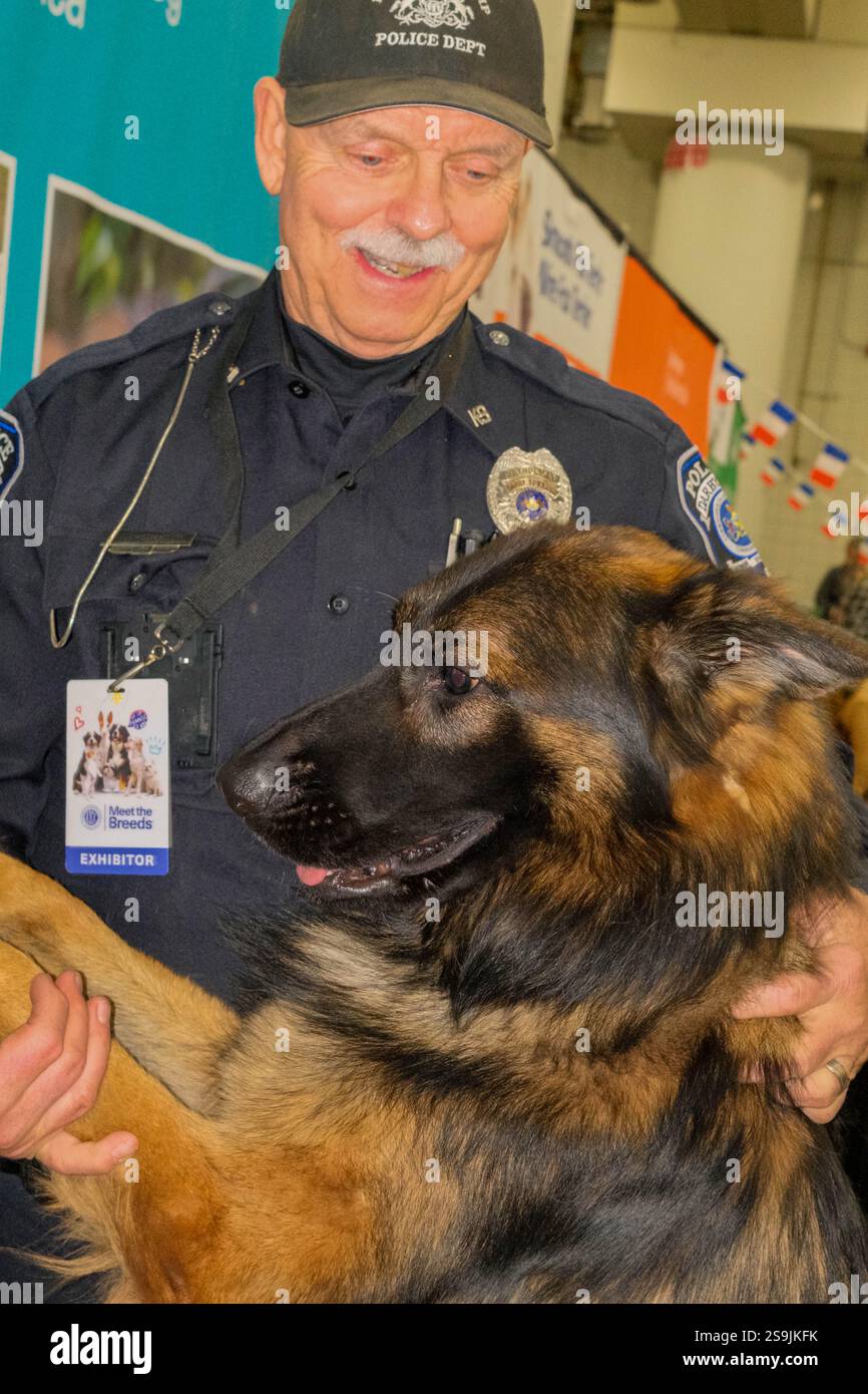 January 26, 2025, New York, New York, USA: This German Shepard Police ...