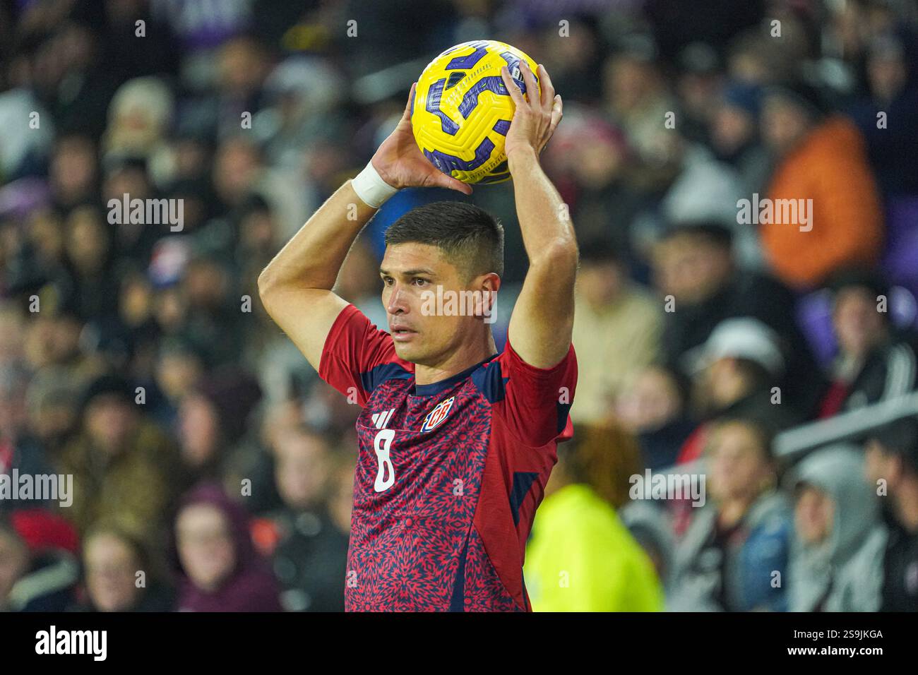 Orlando, Florida, January 22, 2025, Costa Rica defender Joseph Mora #8 ...