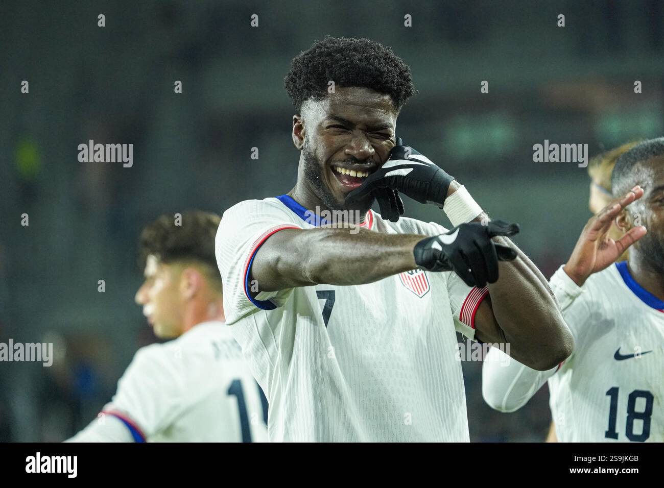 Orlando, Florida, January 22, 2025, USA forward Patrick Agyemang #7 ...