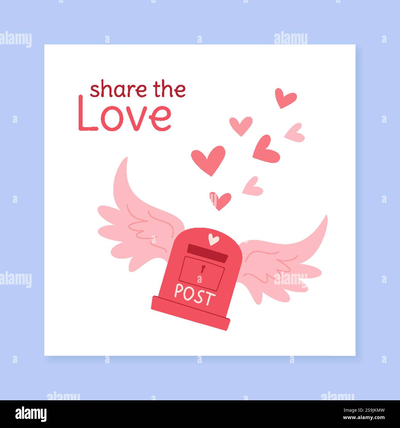Valentine Heart Mailbox Cartoon Design Stock Vector Image & Art - Alamy