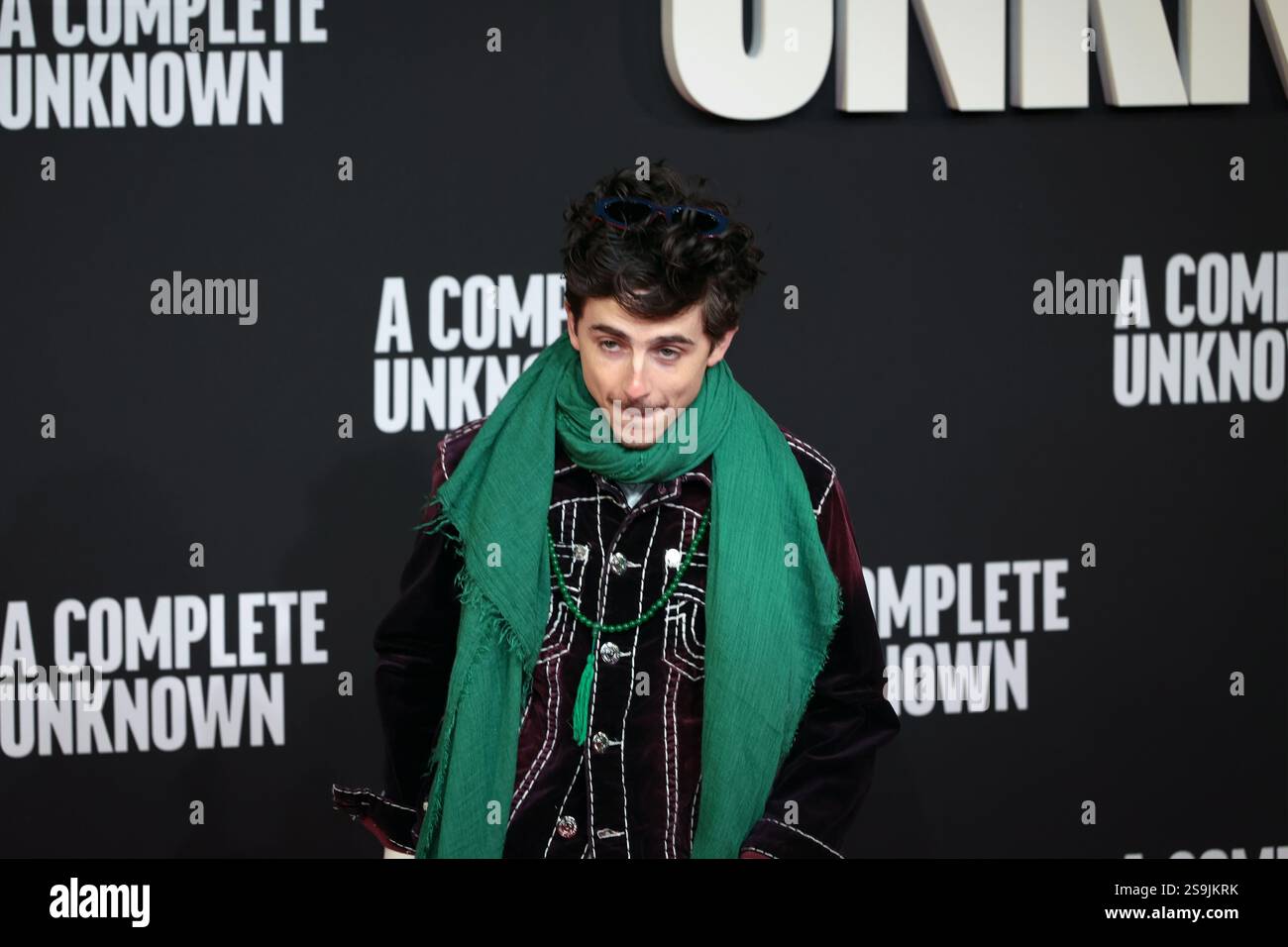 Actor Timothée Chalamet as Bob Dylan attends the Italian premiere of "A ...