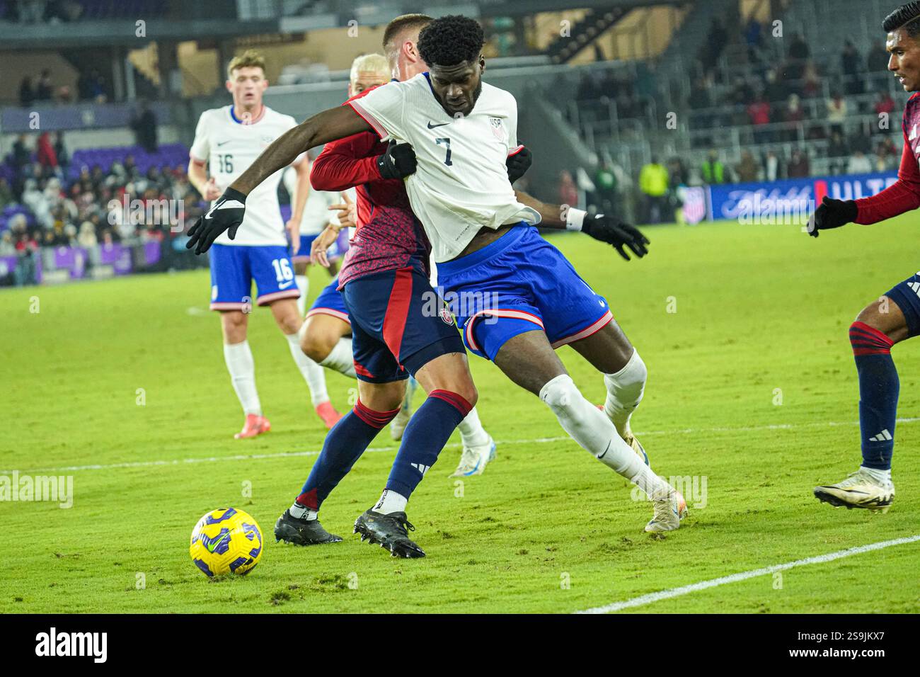 Orlando, Florida, January 22, 2025, USA forward Patrick Agyemang #7 ...