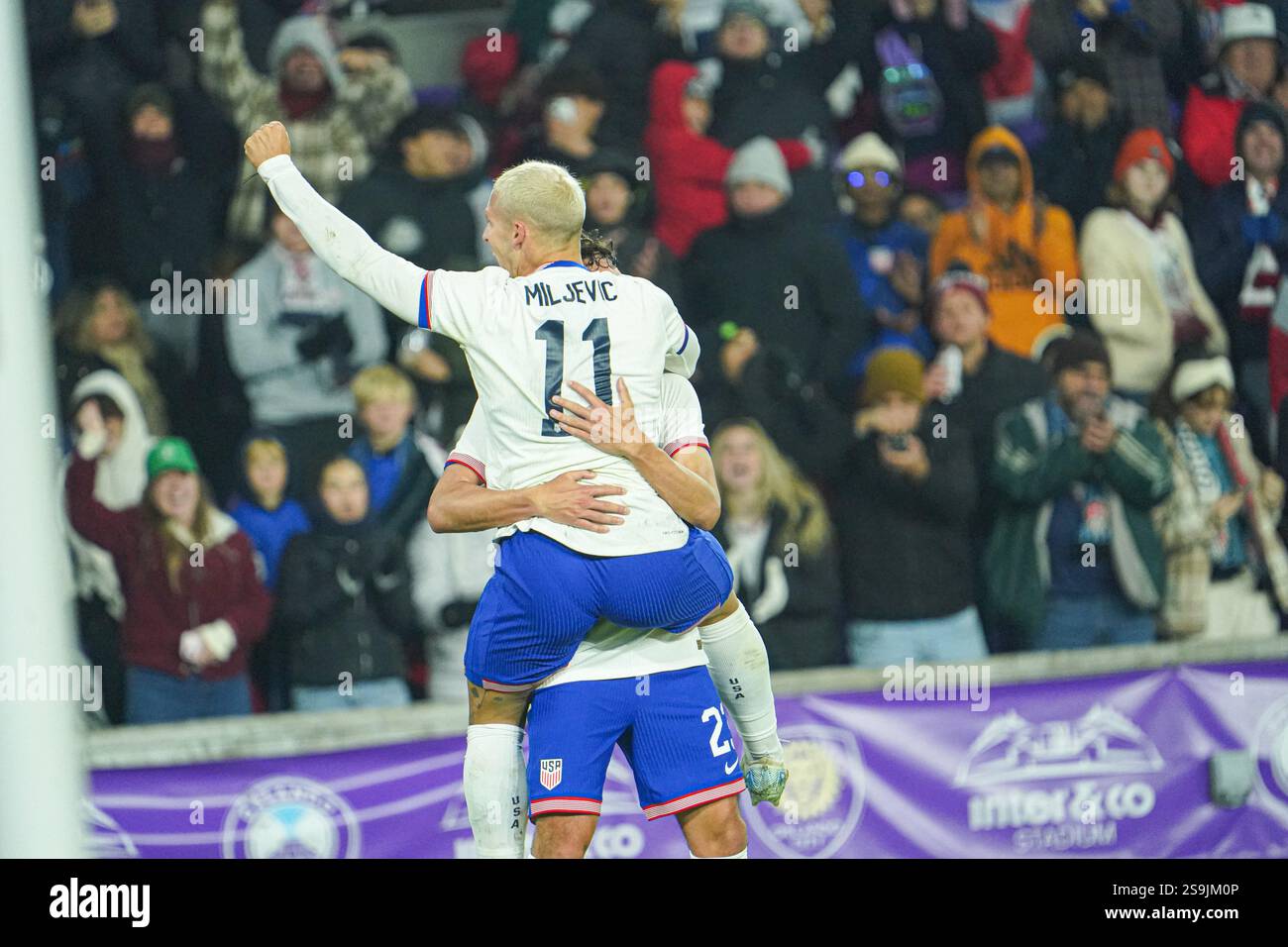 Orlando, Florida, January 22, 2025, USA player Emeka Eneli #23 and ...