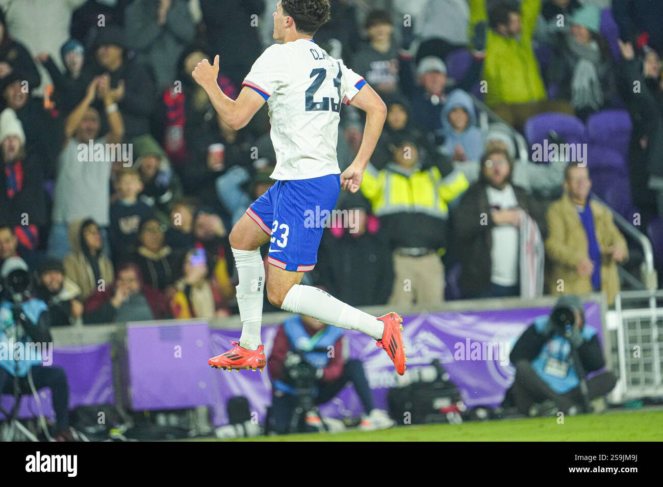 Orlando, Florida, January 22, 2025, USA player Emeka Eneli #23 ...