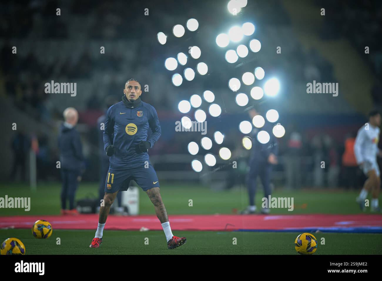 Raphael Dias Belloli "Raphinha" (FC Barcelona) warms up during a La ...