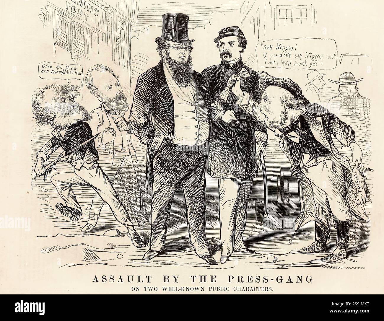 Assault by the press gang on two well known public characters during ...