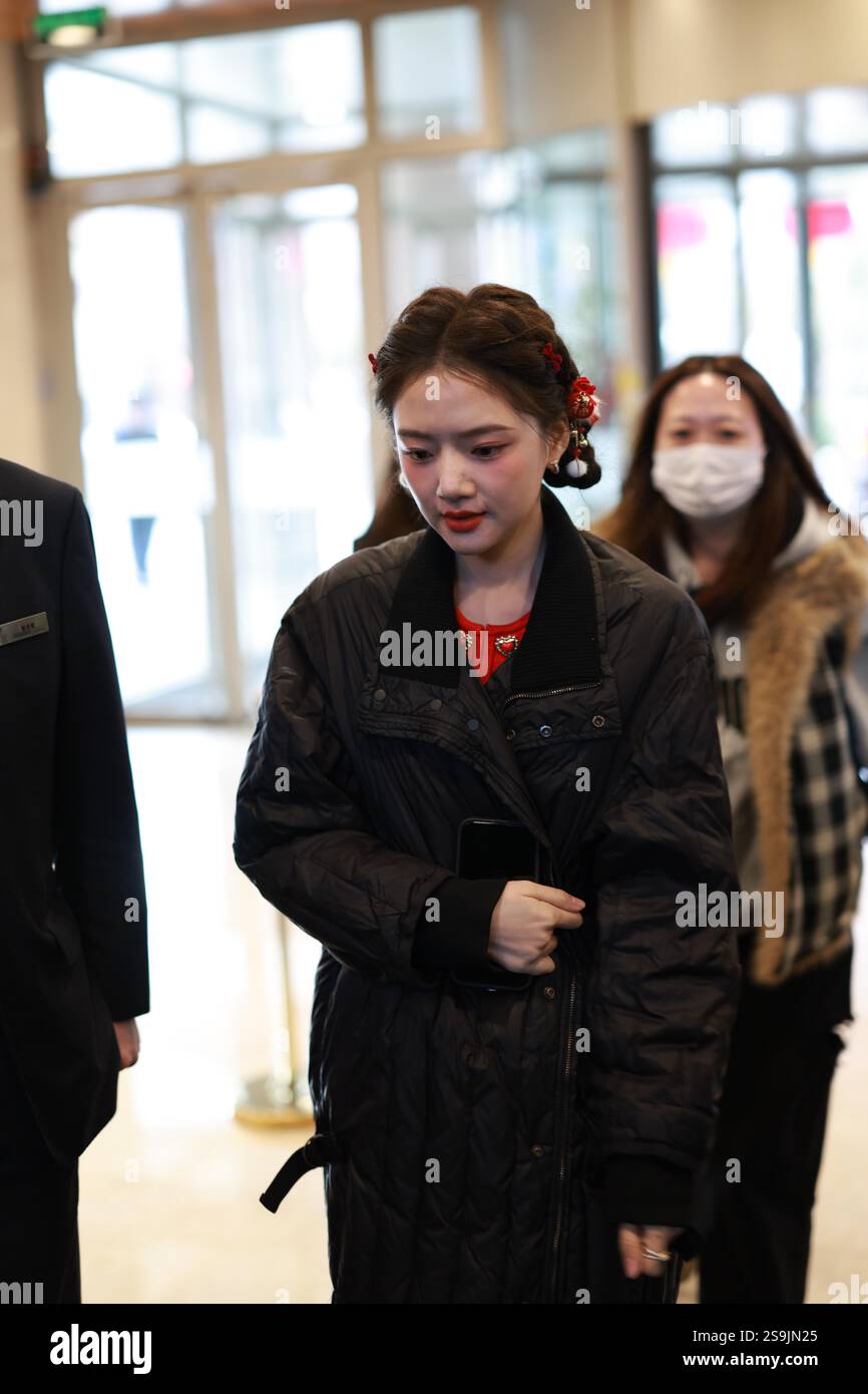 Chinese actress Ren Min appears in Beijing, China, 26 January, 2025 ...
