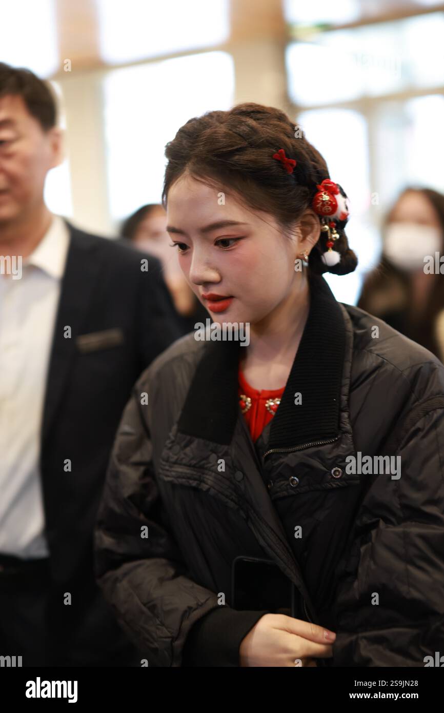 Chinese actress Ren Min appears in Beijing, China, 26 January, 2025 ...