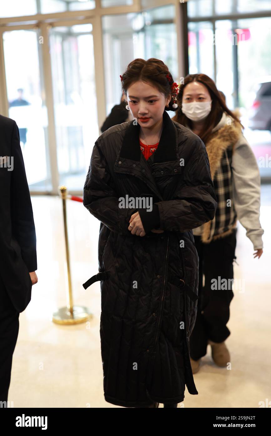Chinese actress Ren Min appears in Beijing, China, 26 January, 2025 ...
