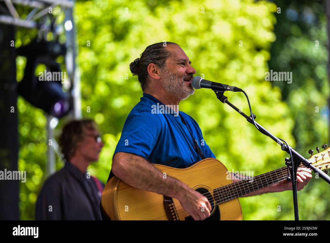 Gavin Somers is seen performing with Jarrah band at Share the Spirit ...