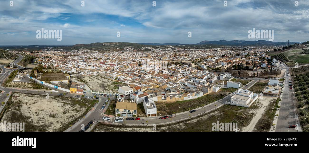 Aerial view of Lucena, Spanish city in Andalucia famous for furniture ...