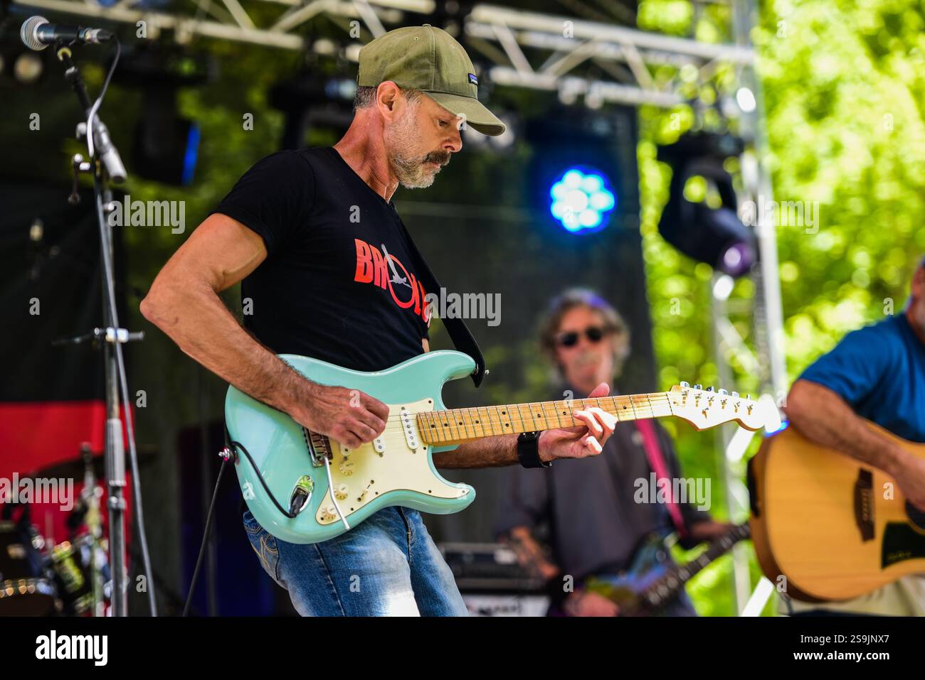 Guitarist Lee Morgan is seen performing with Jarrah band at Share the ...