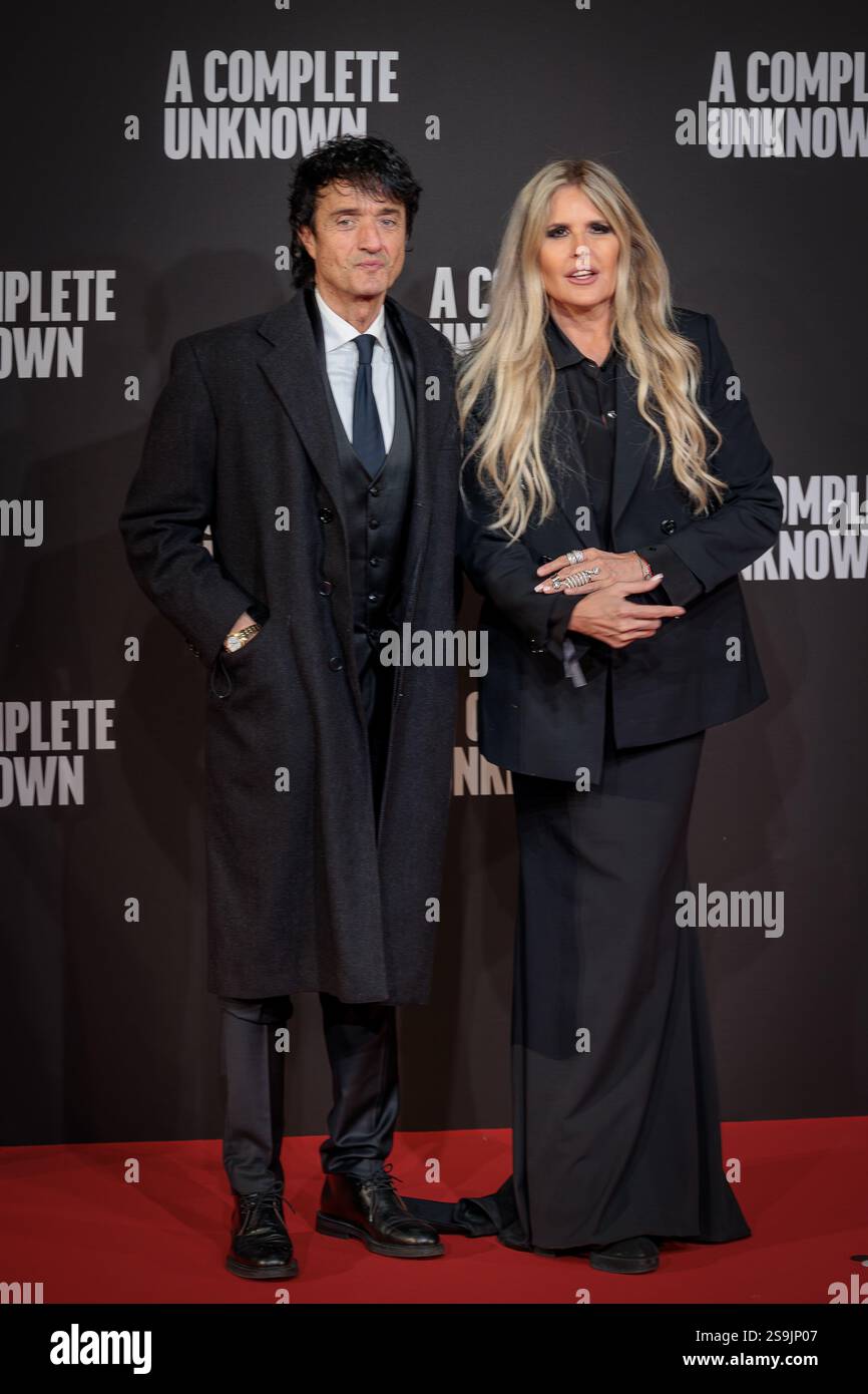 Giulio Base and Tiziana Rocca during the Italian premiere of the movie ...