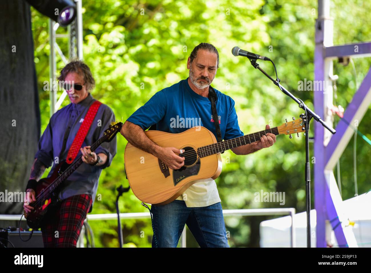 Gavin Somers is seen performing with Jarrah band at Share the Spirit ...