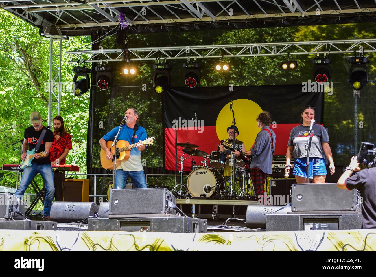 Jarrah band is seen performing at Share the Spirit - Keep the Fire ...