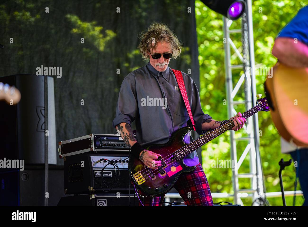 David Beaton is seen performing with Jarrah band at Share the Spirit ...