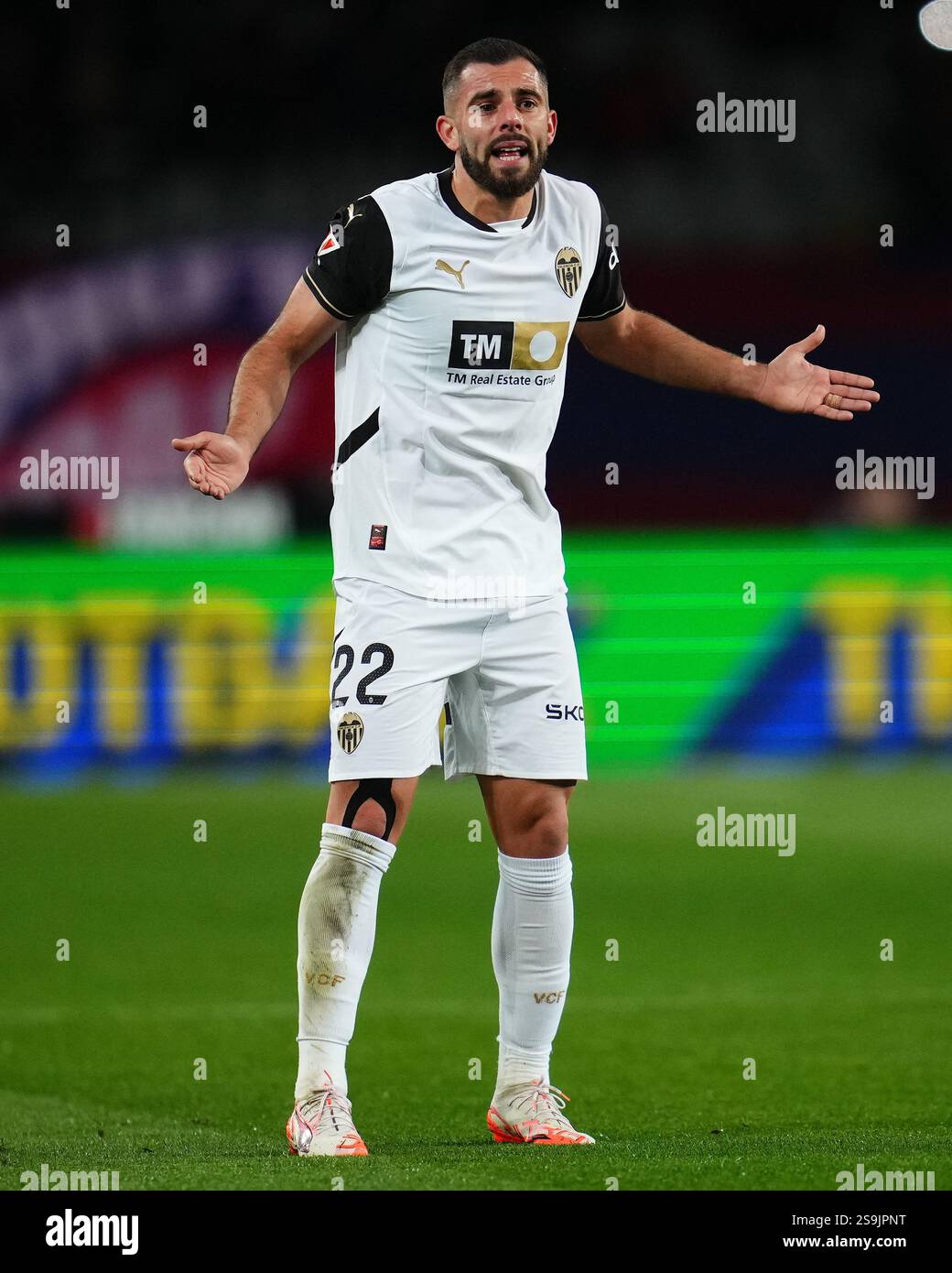 Luis Rioja of Valencia CF during the La Liga EA Sports match between FC ...