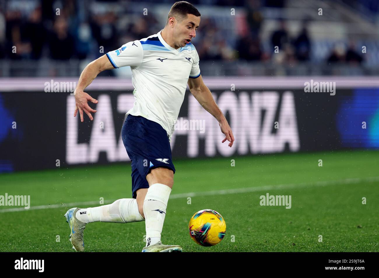 Adam Marusic of Lazio seen in action during Italian football match ...