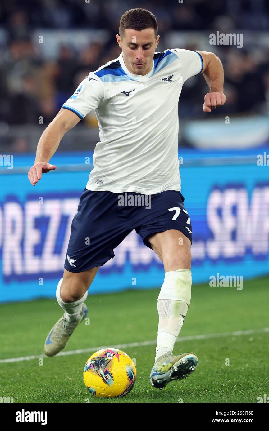 Adam Marusic of Lazio seen in action during Italian football match ...