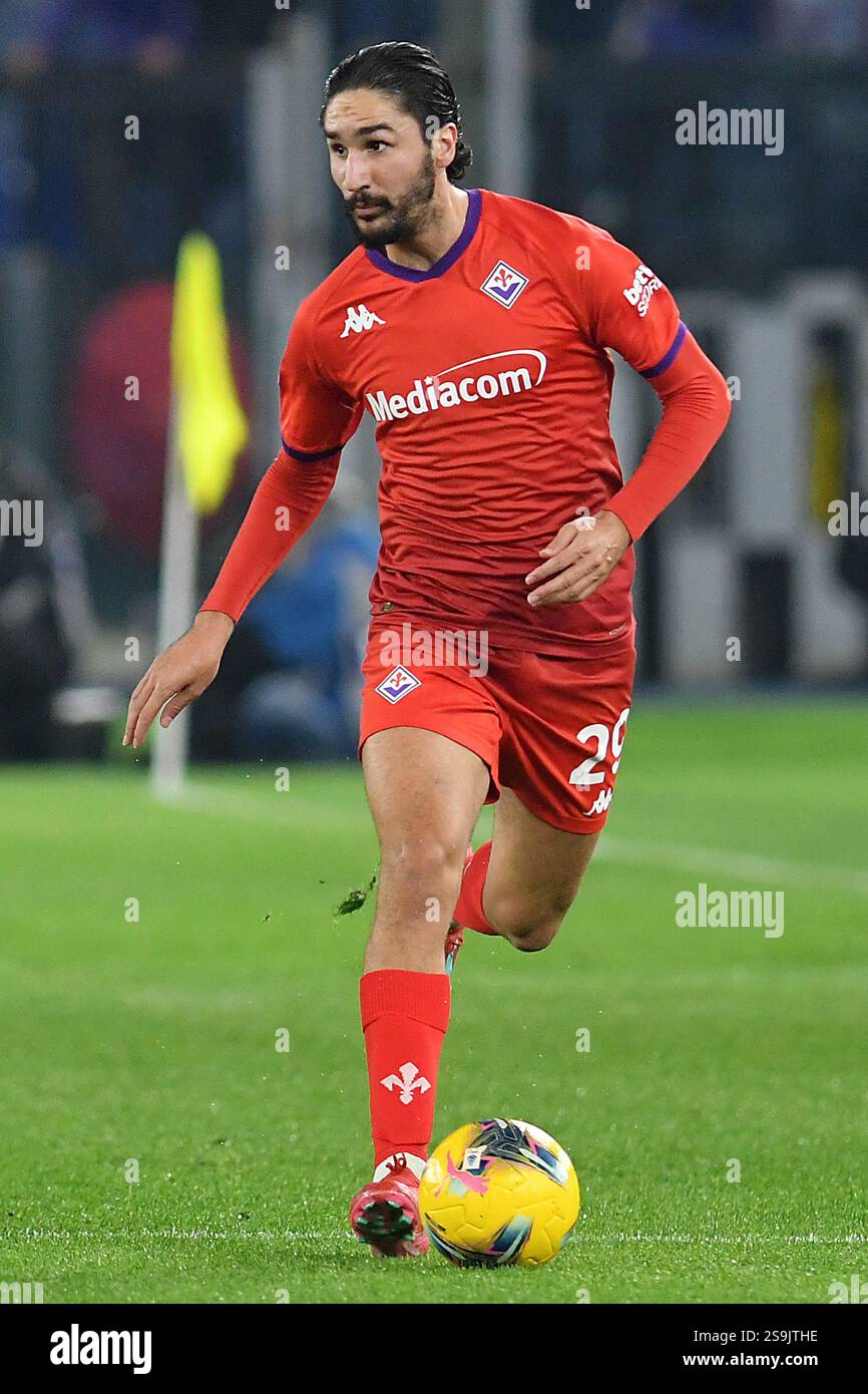 Yacine Adli of Fiorentina seen in action during the Serie A match ...