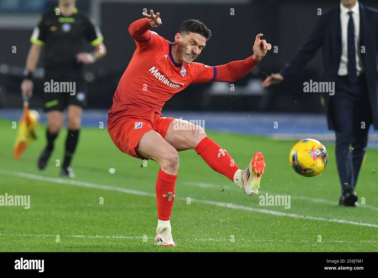 Rome, Italy. 26th Jan, 2025. Robin Gosens of Fiorentina seen in action ...