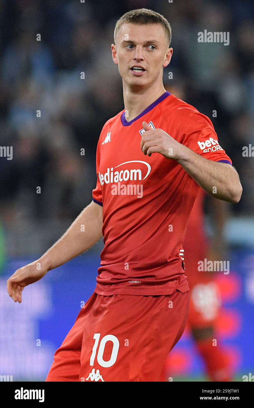 Albert Gudmundsson of Fiorentina seen during the Serie A match between ...