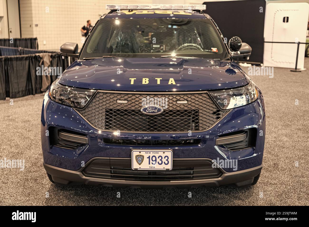 New York City, USA - March 27, 2024: Ford Explorer TBTA police car at ...