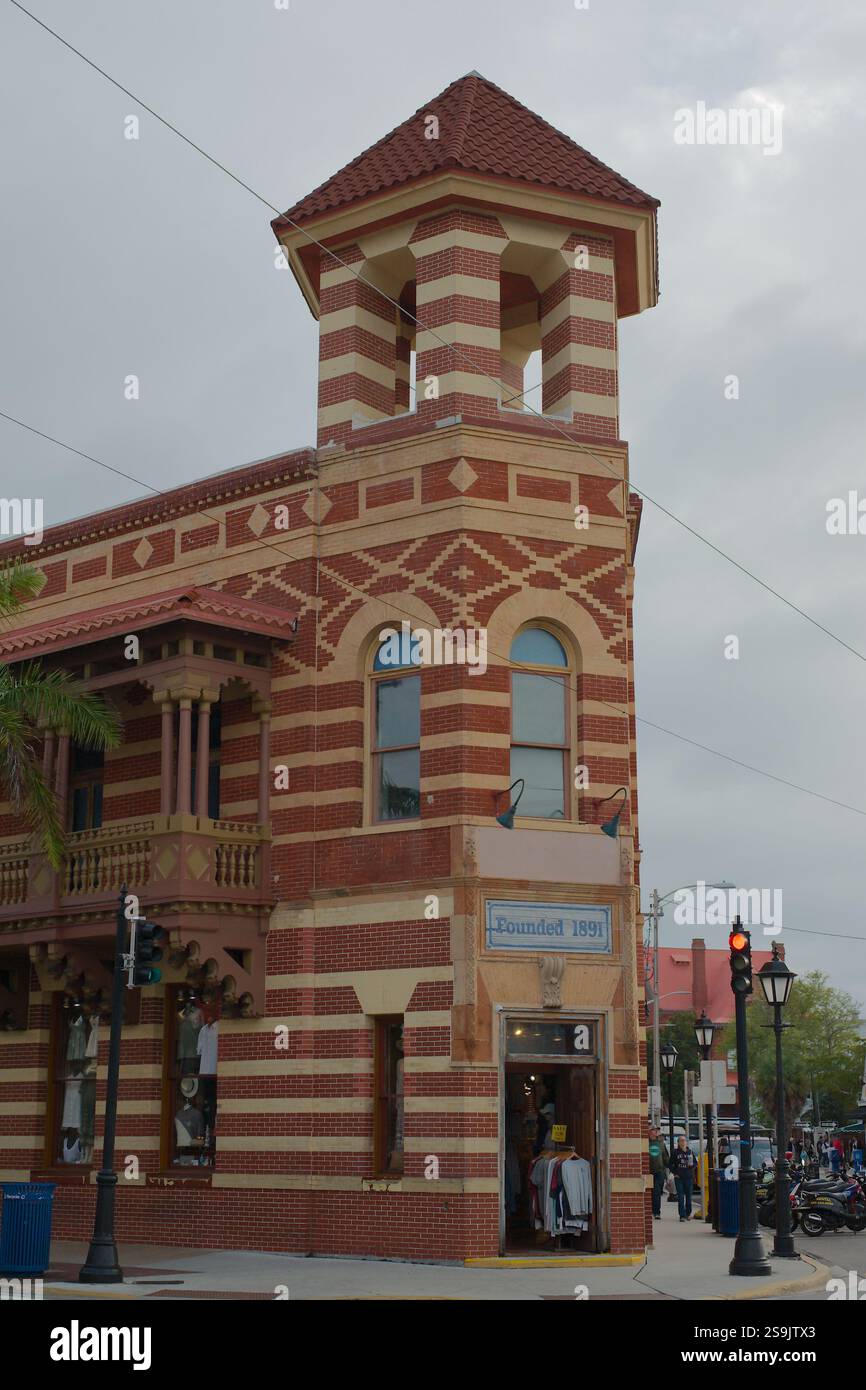 Editorial Use Only January 20, 2025, Key West, Florida, USA. Old multi ...