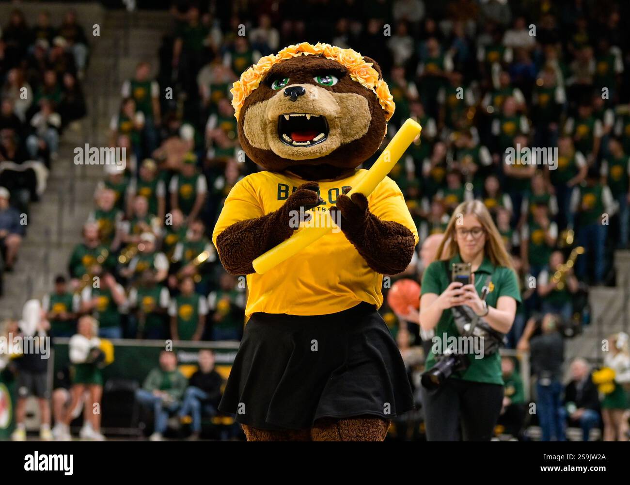 January 22, 2025: Baylor Bears mascot during the 1st half of the NCAA ...
