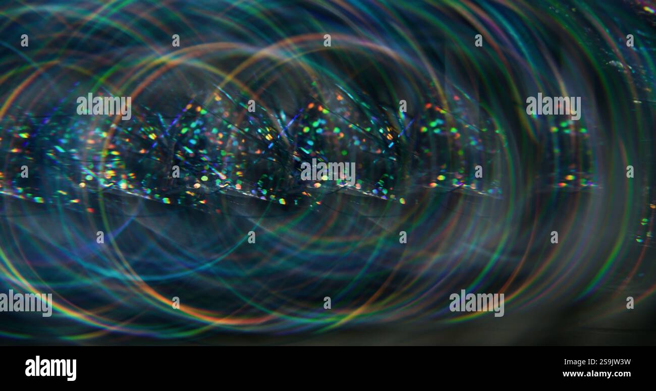 Glitter sparks. Defocused reflection. Multicolor blue green color ...
