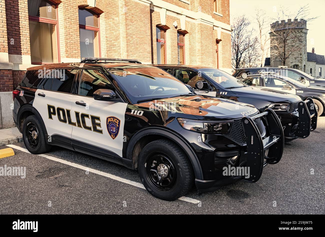 New York City, USA - March 25, 2024: Dodge Durango Police car parked ...