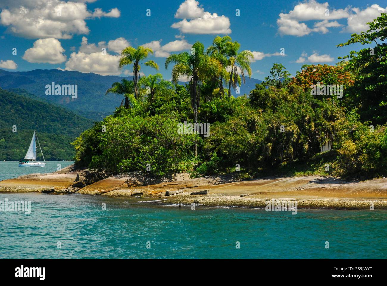 Beaches of the green coast of the state of Rio de Janeiro, Brazil Stock ...