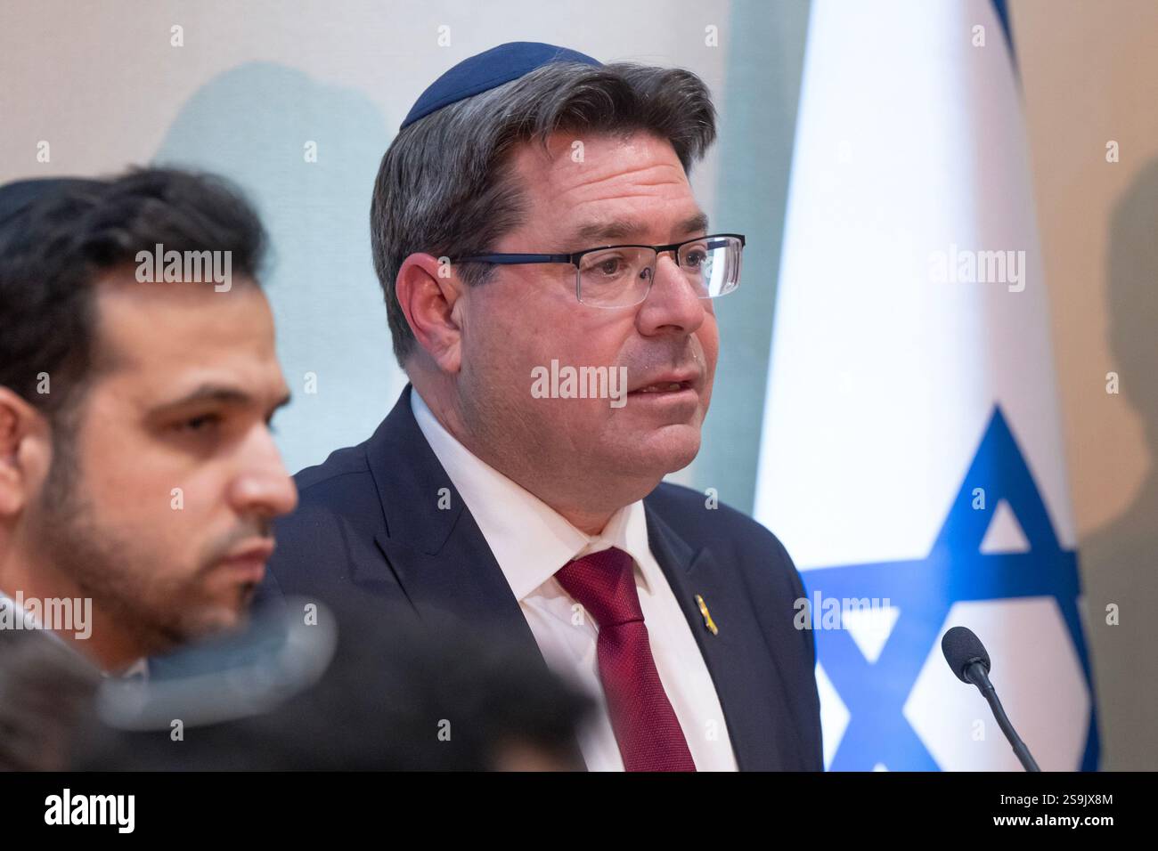 New York, USA. 26th Jan, 2025. Israel Consul General in New York Ofir ...