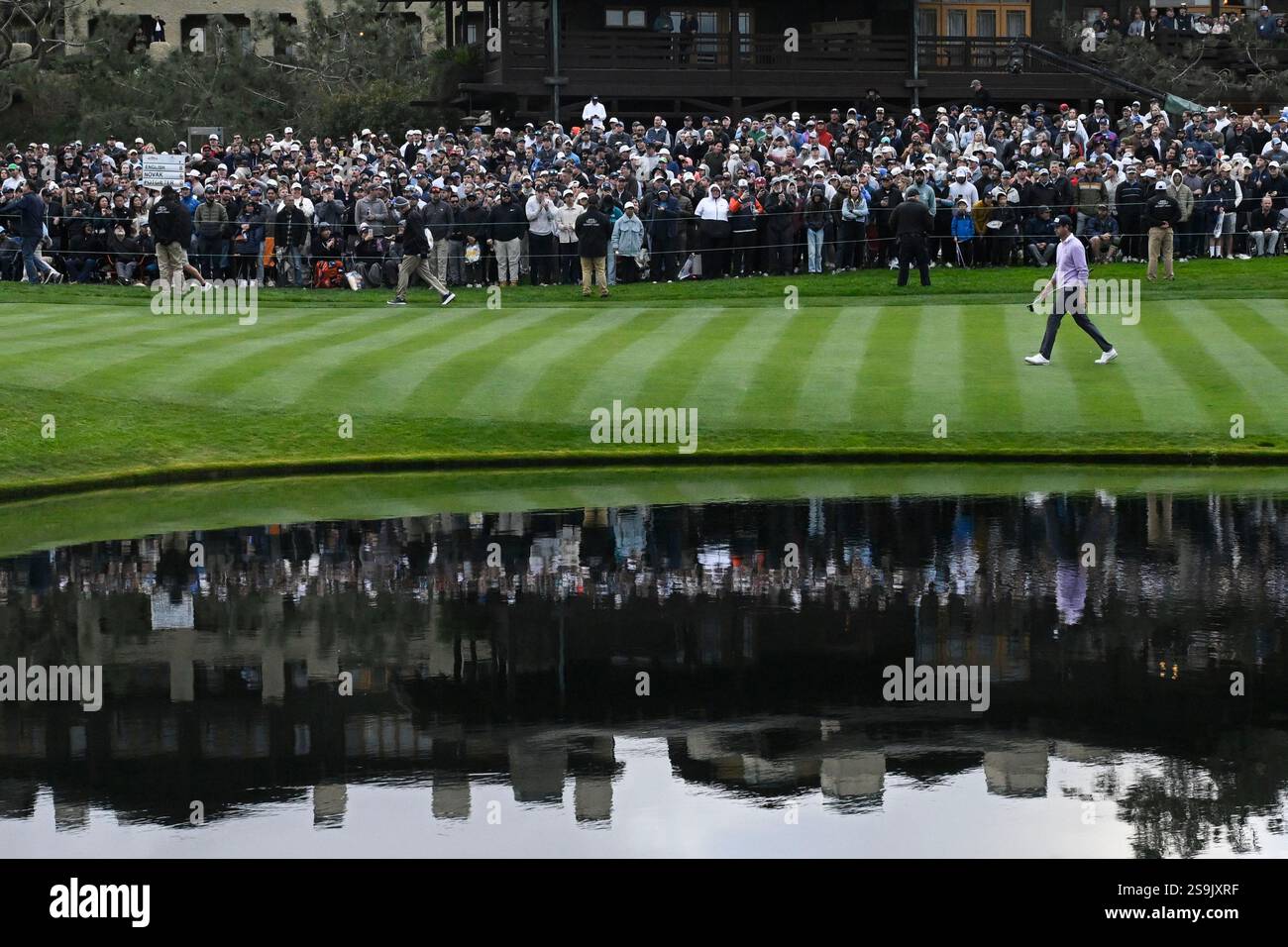 Harris English walks on the 18th hole on the South Course at Torrey ...