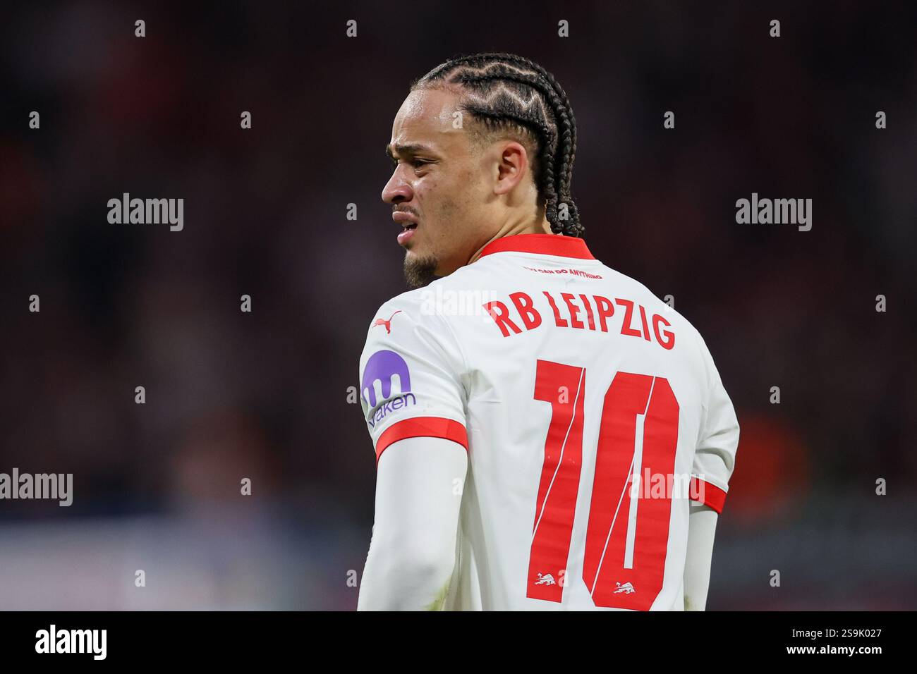 Xavi Simons of RB Leipzig seen during the Bundesliga match between RB ...