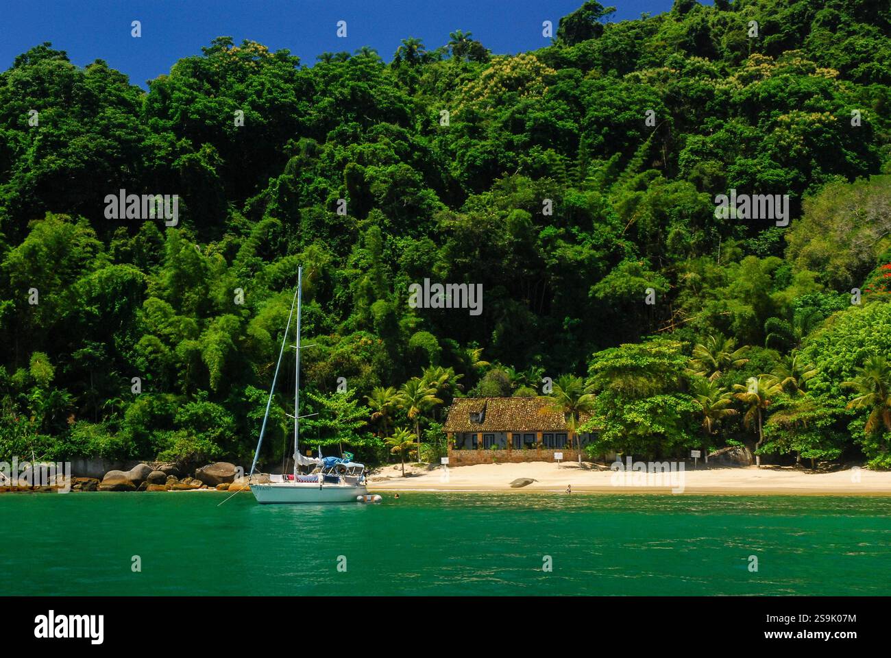 Beaches of the green coast of the state of Rio de Janeiro, Brazil Stock ...