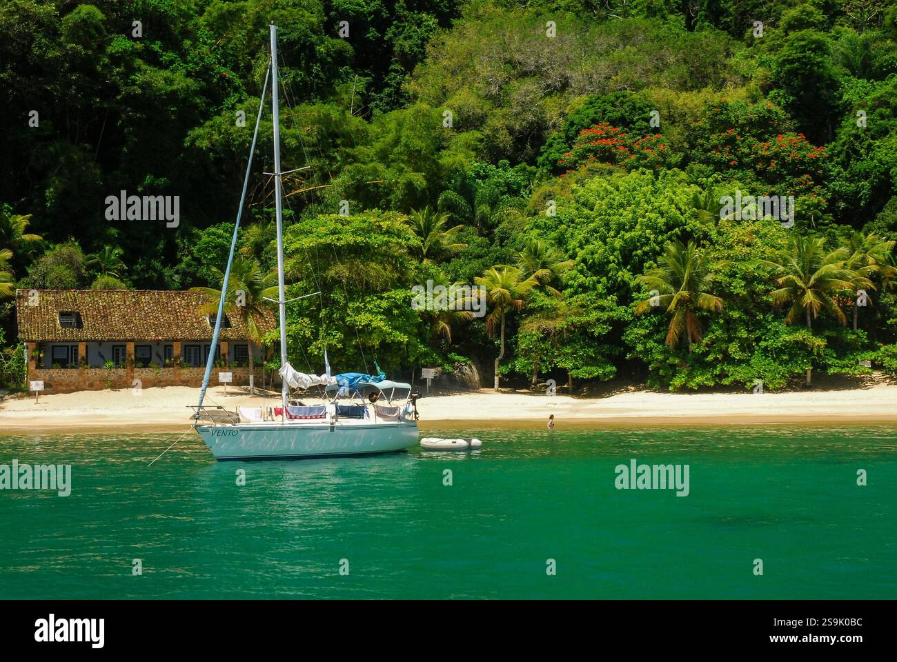 Beaches of the green coast of the state of Rio de Janeiro, Brazil Stock ...