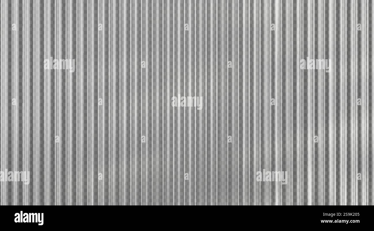 Transparent ribbed glass background. Vector realistic illustration of ...