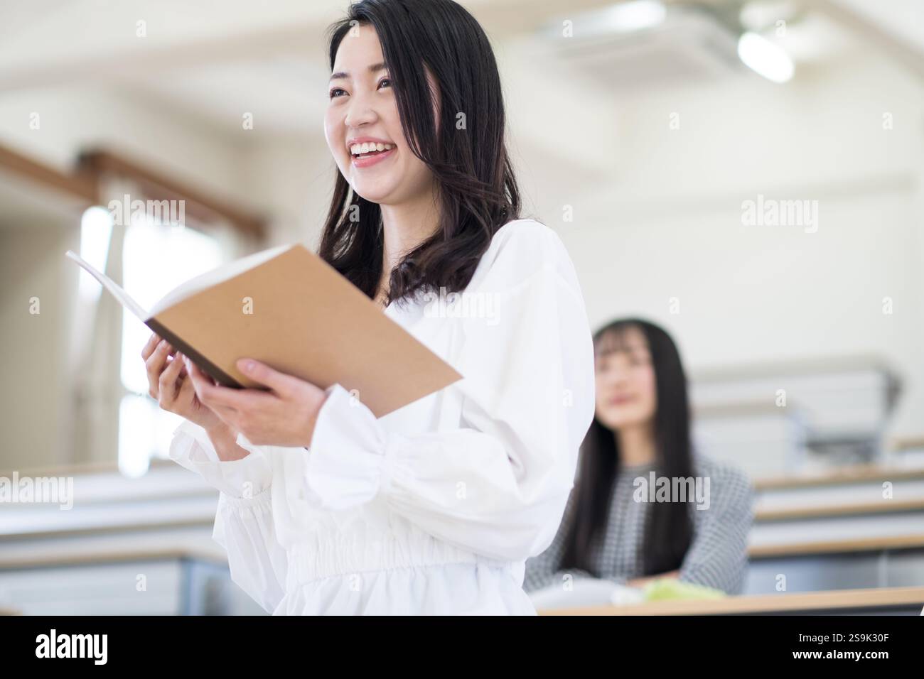 Student making a presentation Stock Photo - Alamy