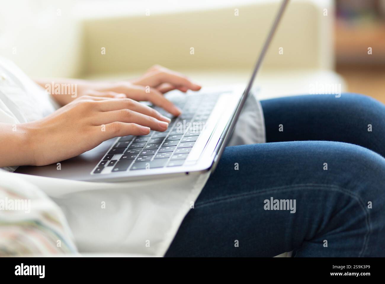 Hand of a secondary school student typing Stock Photo - Alamy