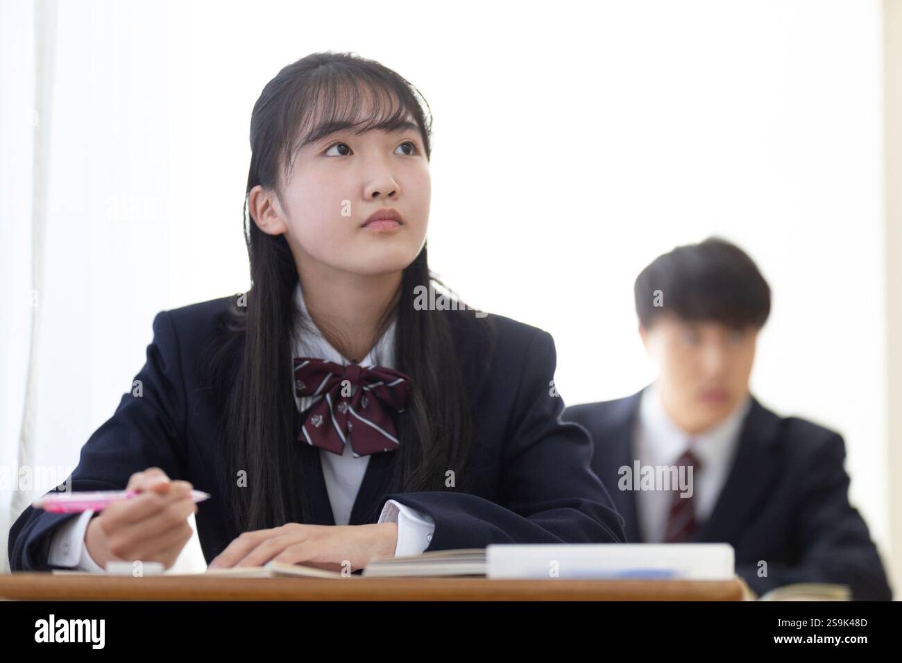 High school student taking a class Stock Photo - Alamy