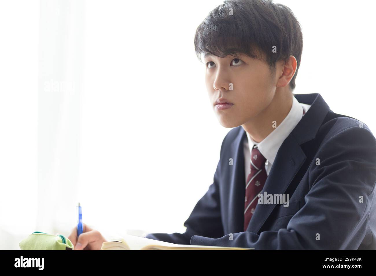 High school student taking a class Stock Photo - Alamy