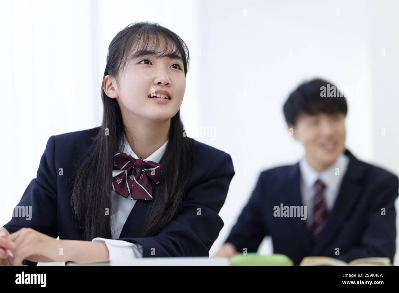 High school student taking a class Stock Photo - Alamy