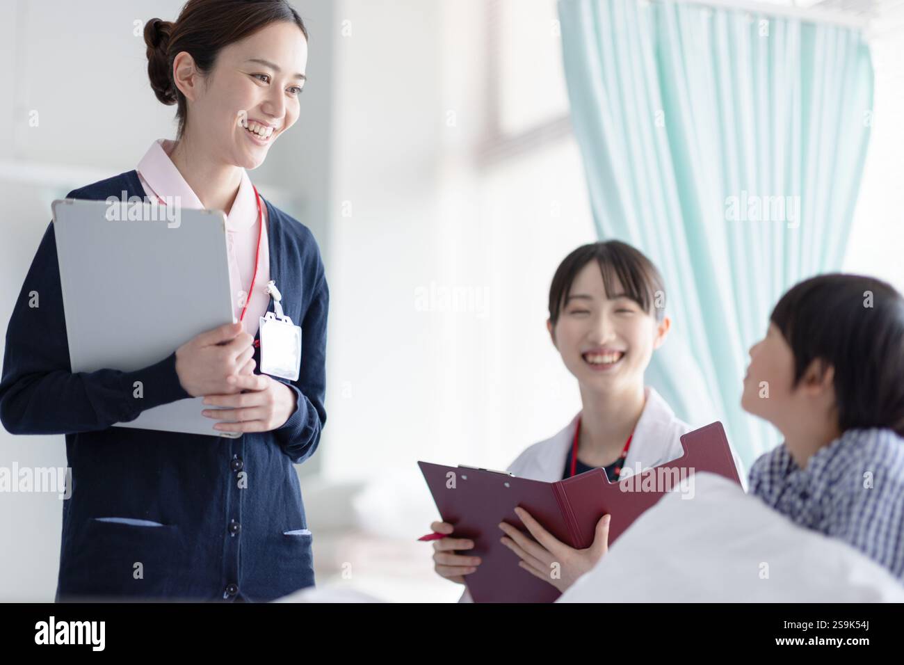 Nurse and patient boy Stock Photo - Alamy