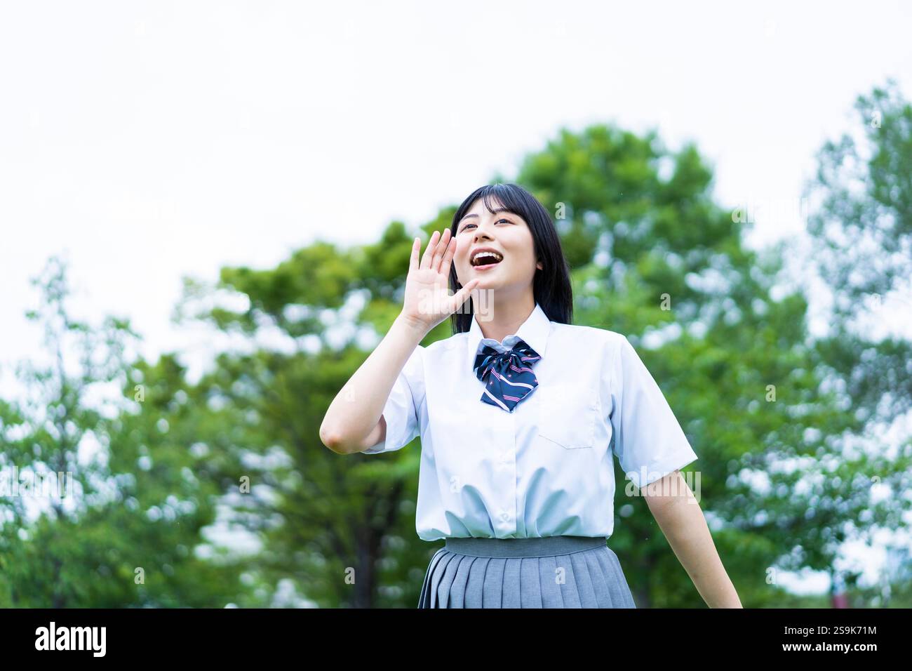 High school girl shouting Stock Photo - Alamy