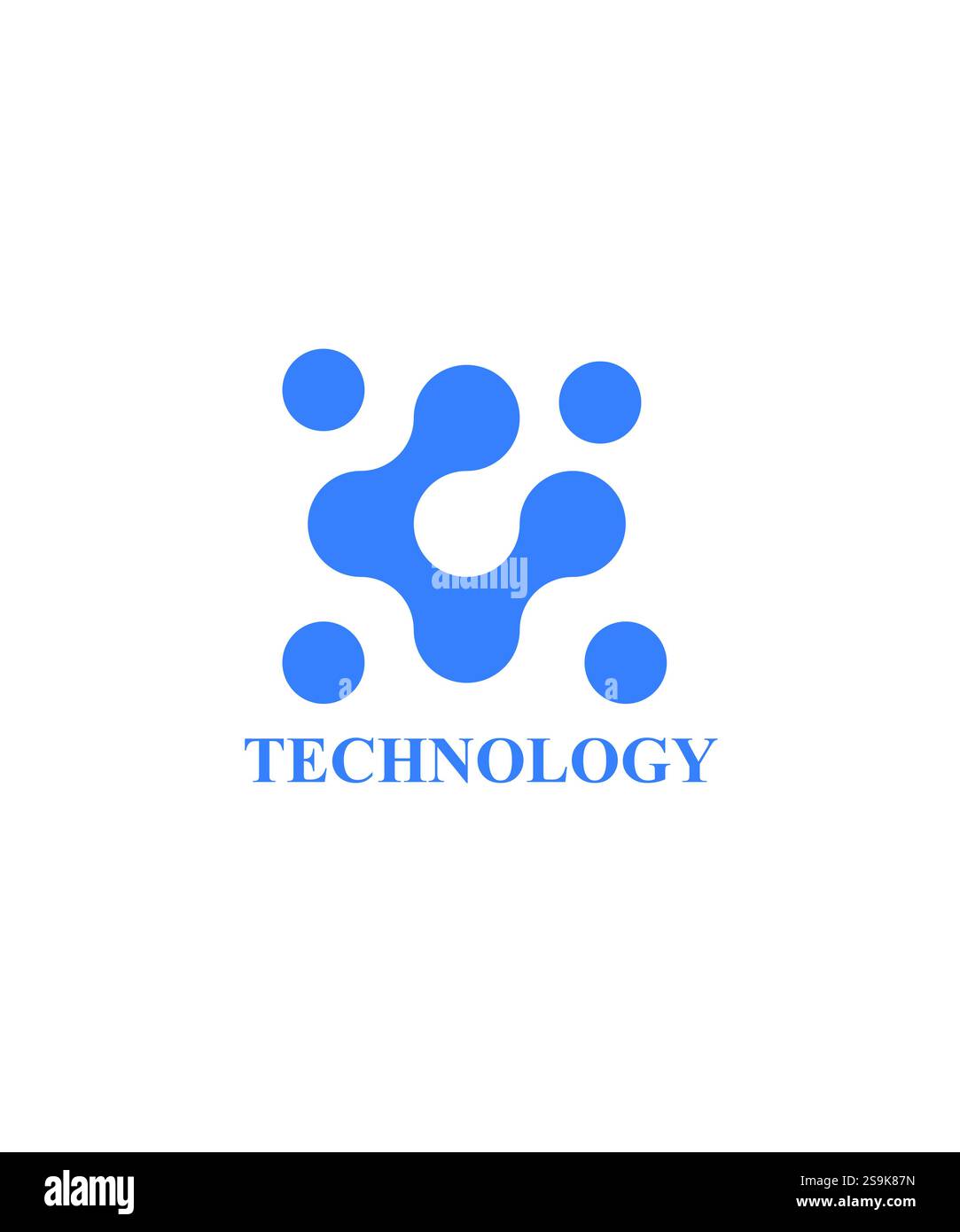 abstract blue tech Logo Design, technology logo design vector illustration Stock Vector Image ...