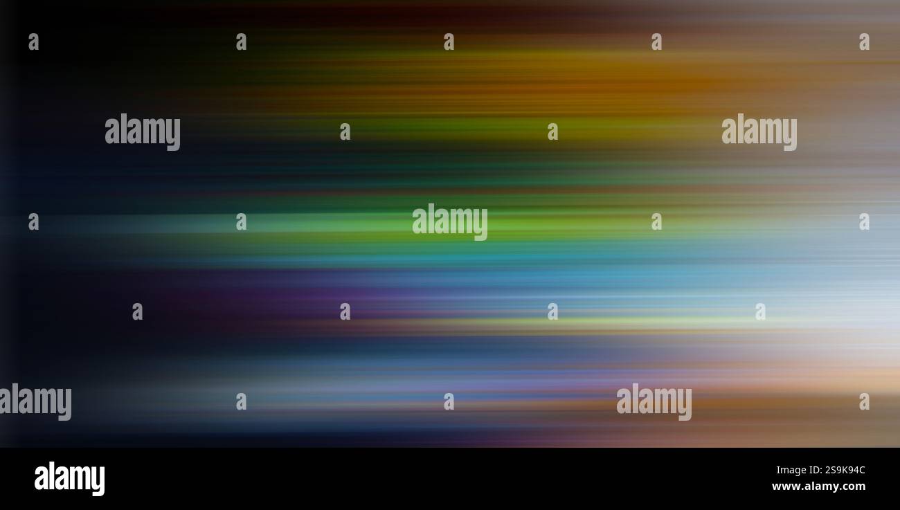 Abstract Rainbow light trails on the dark background Stock Photo - Alamy