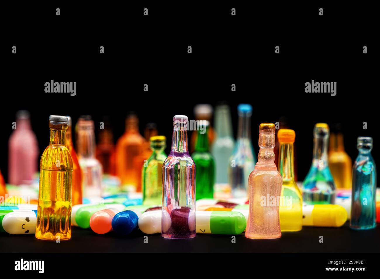 Cute Clear Medicine Pills Capsules with Smiley Faces with miniature ...